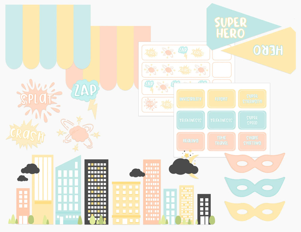 Super Hero Printable Dramatic Play Kit – BIG FRENCHIES