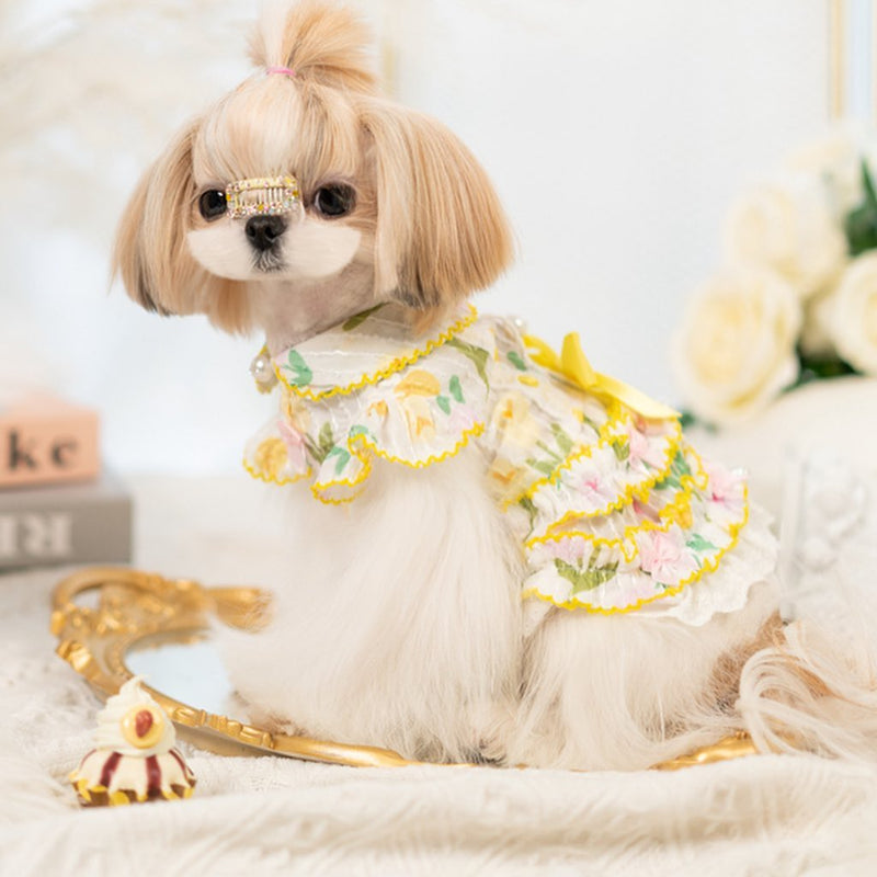 Luxury design dog dress tulip chiffon 2 colors – BIG FRENCHIES
