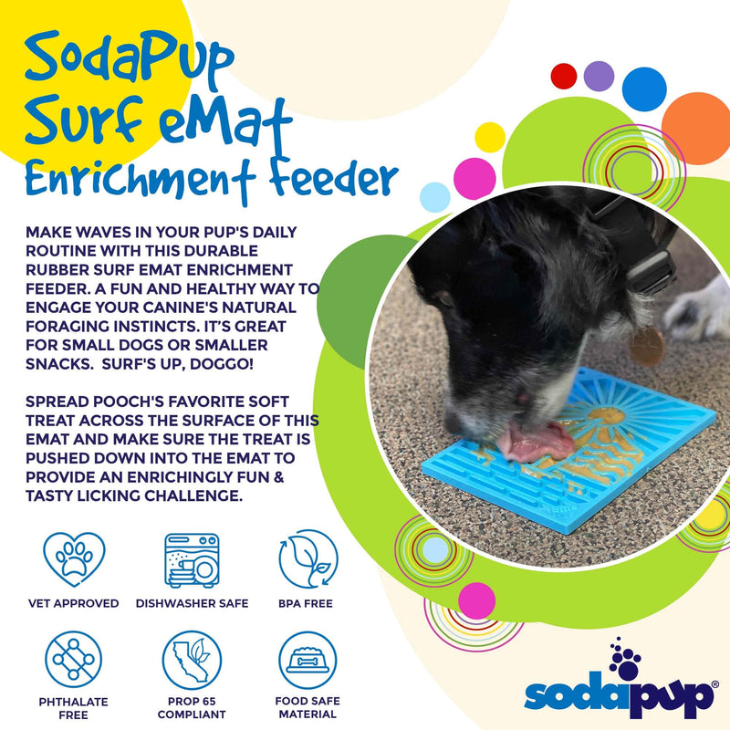 Surf's Up eMat - Small Lickmat for Dogs and Cats | Beach-Themed Design ...
