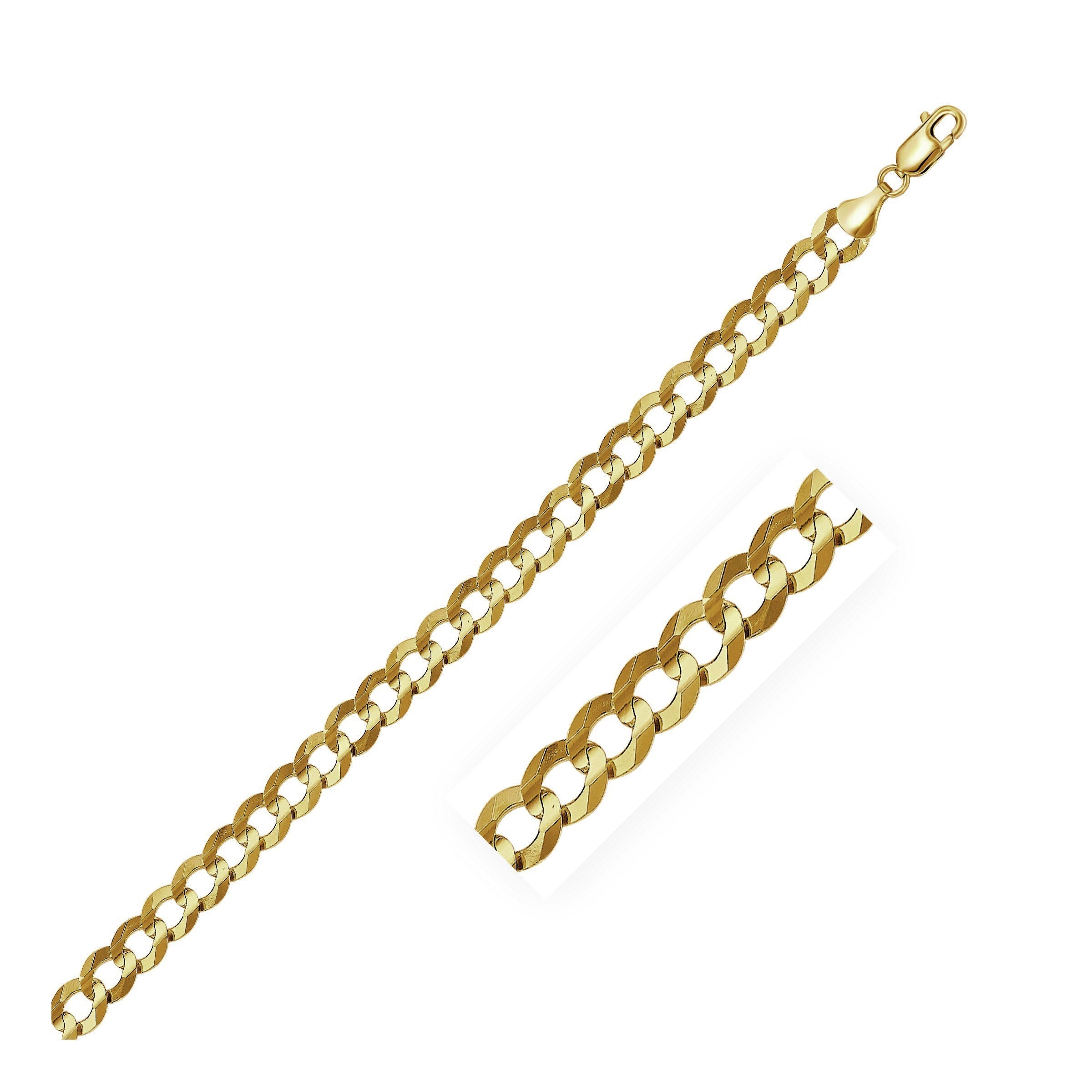 8.2mm 10k Yellow Gold Curb Chain – BIG FRENCHIES