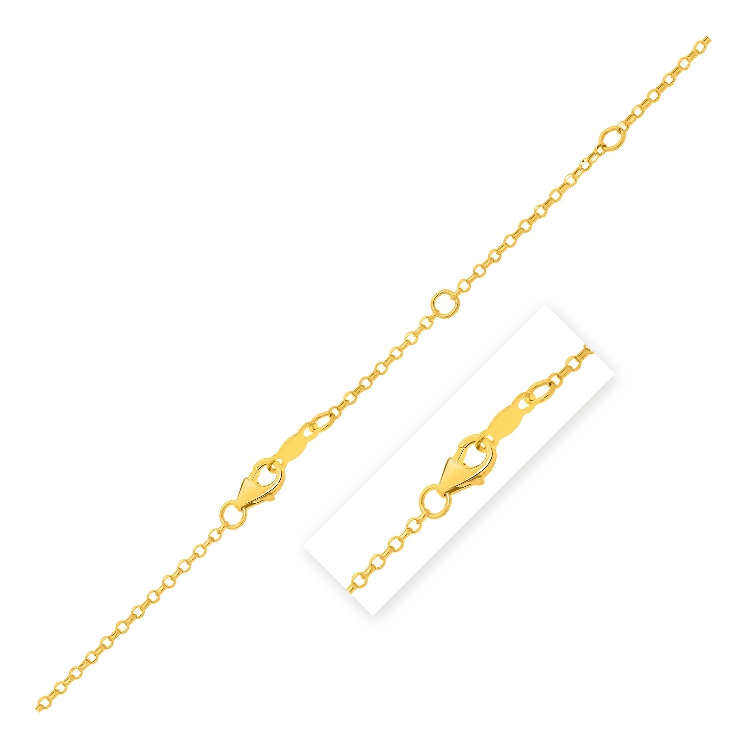 Double Extendable Cable Chain in 14k Yellow Gold (1.40 mm) – BIG FRENCHIES