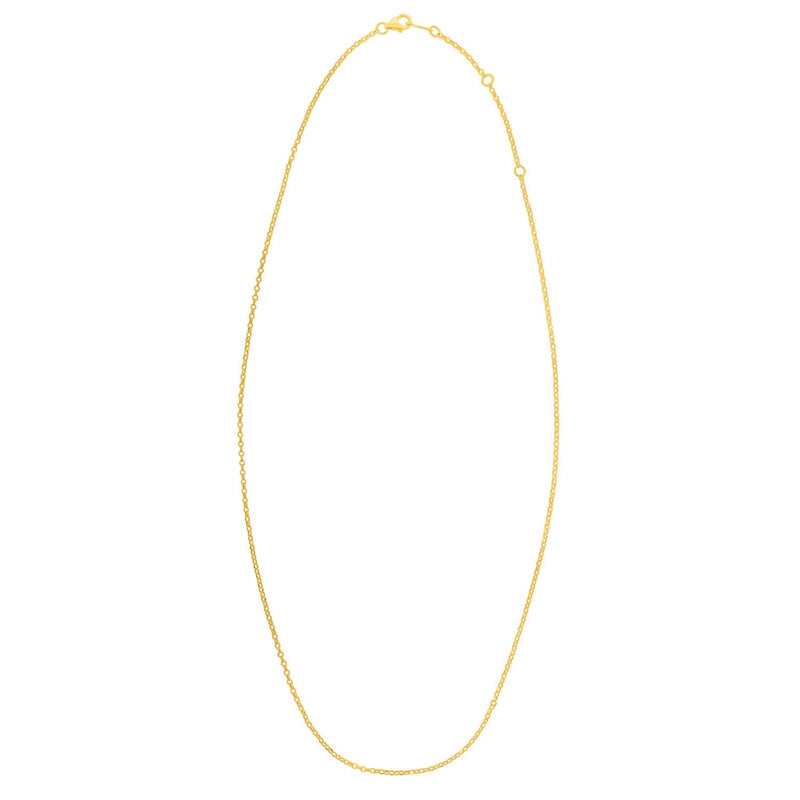 Double Extendable Cable Chain in 14k Yellow Gold (1.40 mm) – BIG FRENCHIES