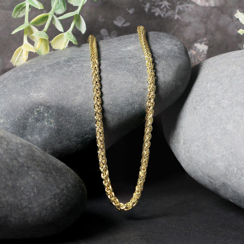 14k Yellow Gold 2.8mm Light Weight Wheat Chain – BIG FRENCHIES