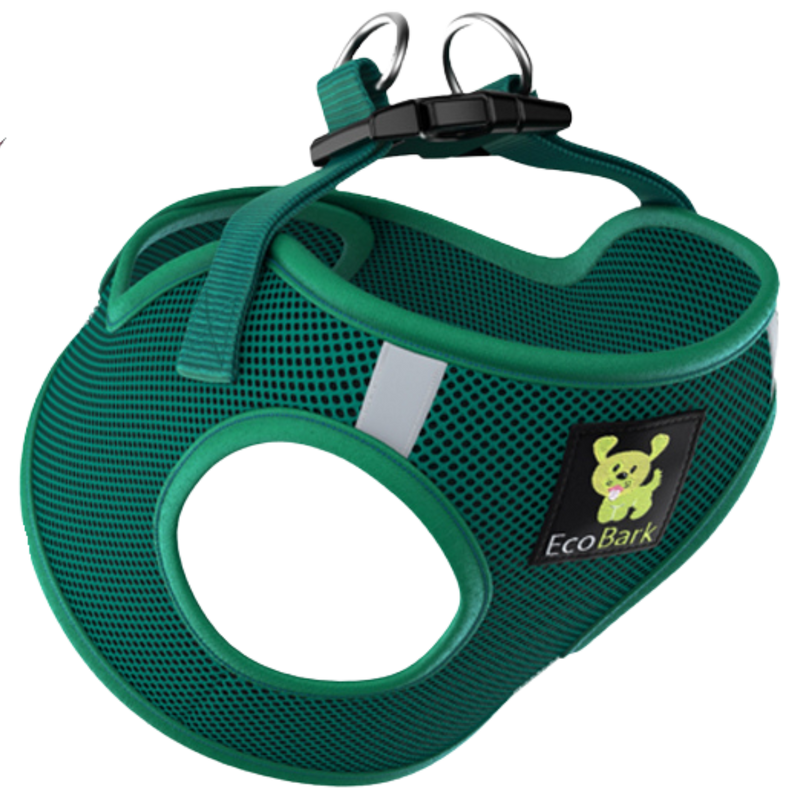 EcoBark Forest Green Step In Dog Harness - Reflective Soft Mesh Harnes ...