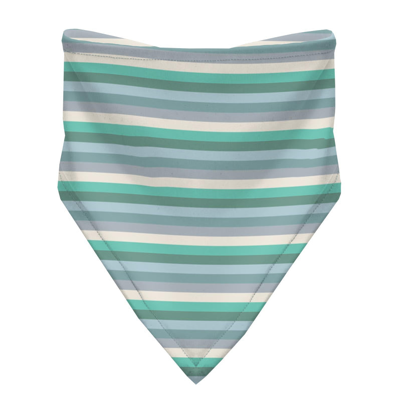 Print Bandana Bib Set of 3 in Spring Sky Pussy Willows, Natural and Ap ...
