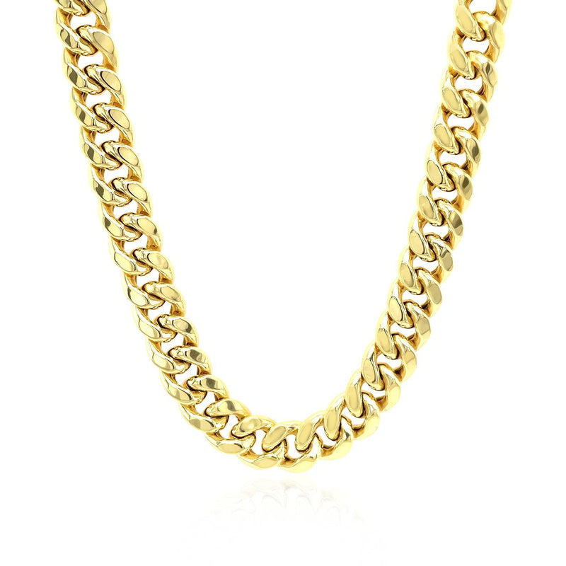 7.5mm 14k Yellow Gold Semi Solid Miami Cuban Chain – BIG FRENCHIES