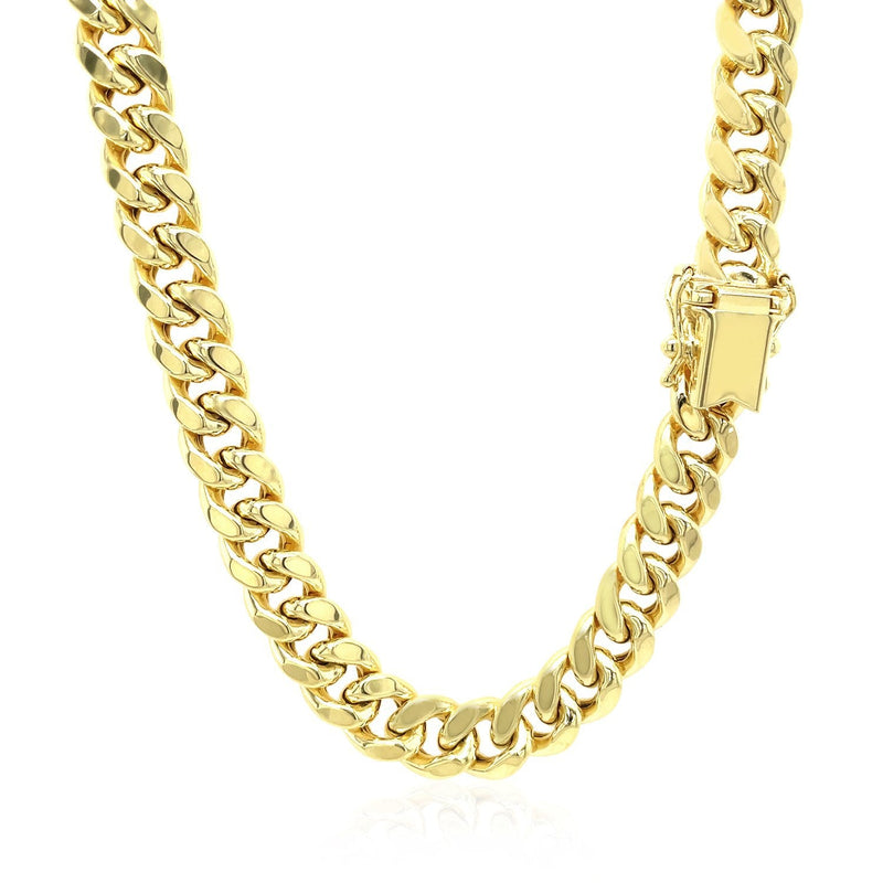 7.5mm 14k Yellow Gold Semi Solid Miami Cuban Chain – BIG FRENCHIES