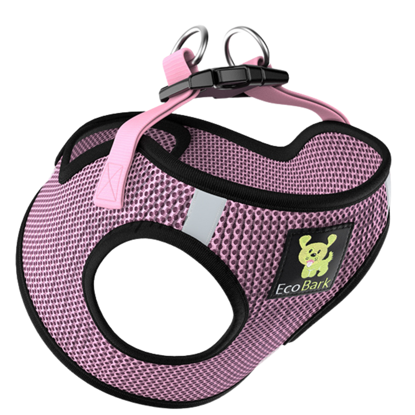 EcoBark Lilac Pink Step In Dog Harness - Reflective Soft Mesh Harness ...