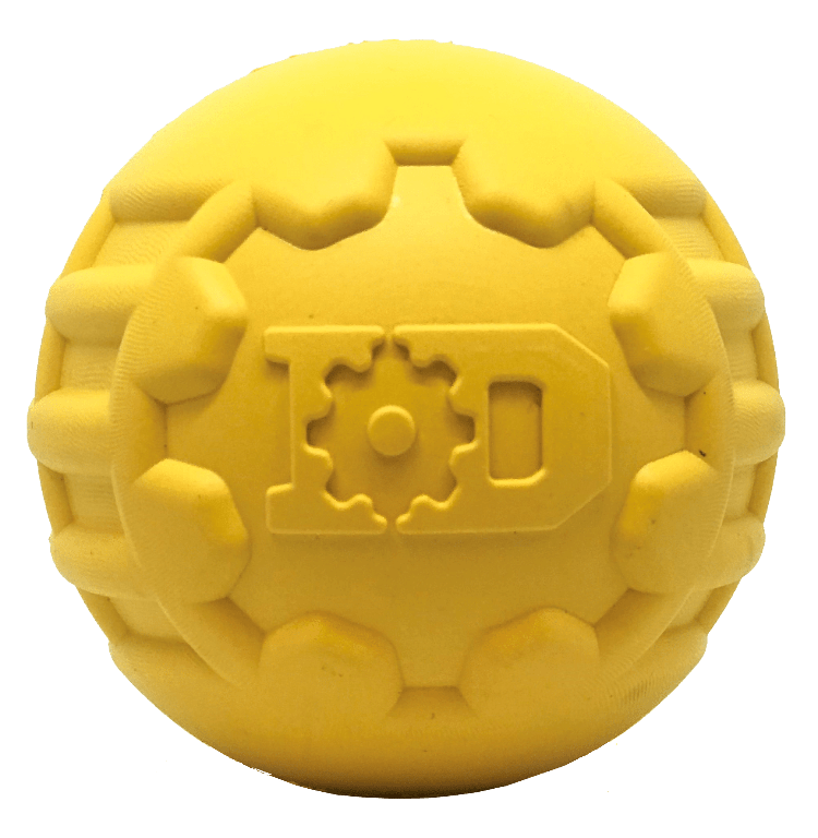 Industrial Dog Ball Rubber Chew Toy for Heavy Chewers | Yellow | USA M ...